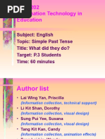 Examples of Time Markers in English | PDF