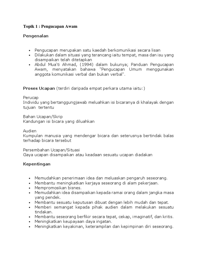 Pengucapan Awam | PDF