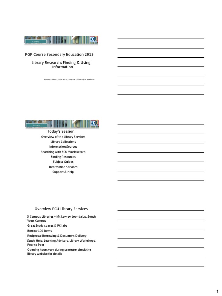 Ecu Library Ref | PDF | Academic Journal | Libraries