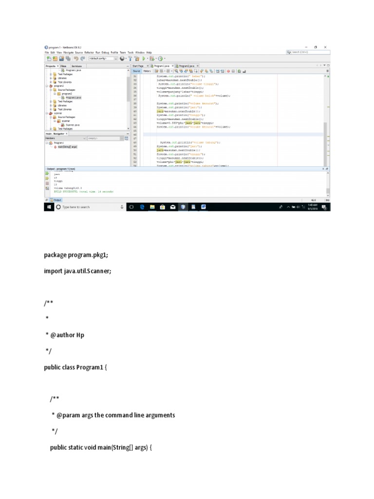 Package Program - pkg1 Import Java - Util.scanner | PDF | Computing ...