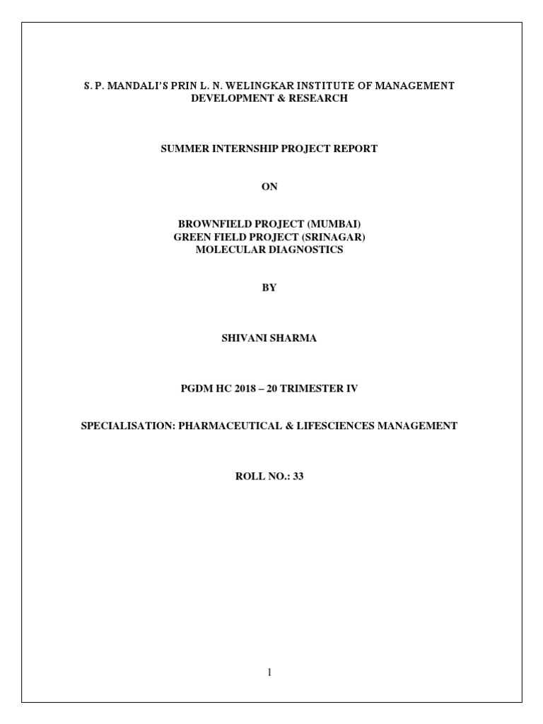 Internship Report on Healthcare Projects | PDF | Intensive Care Unit ...