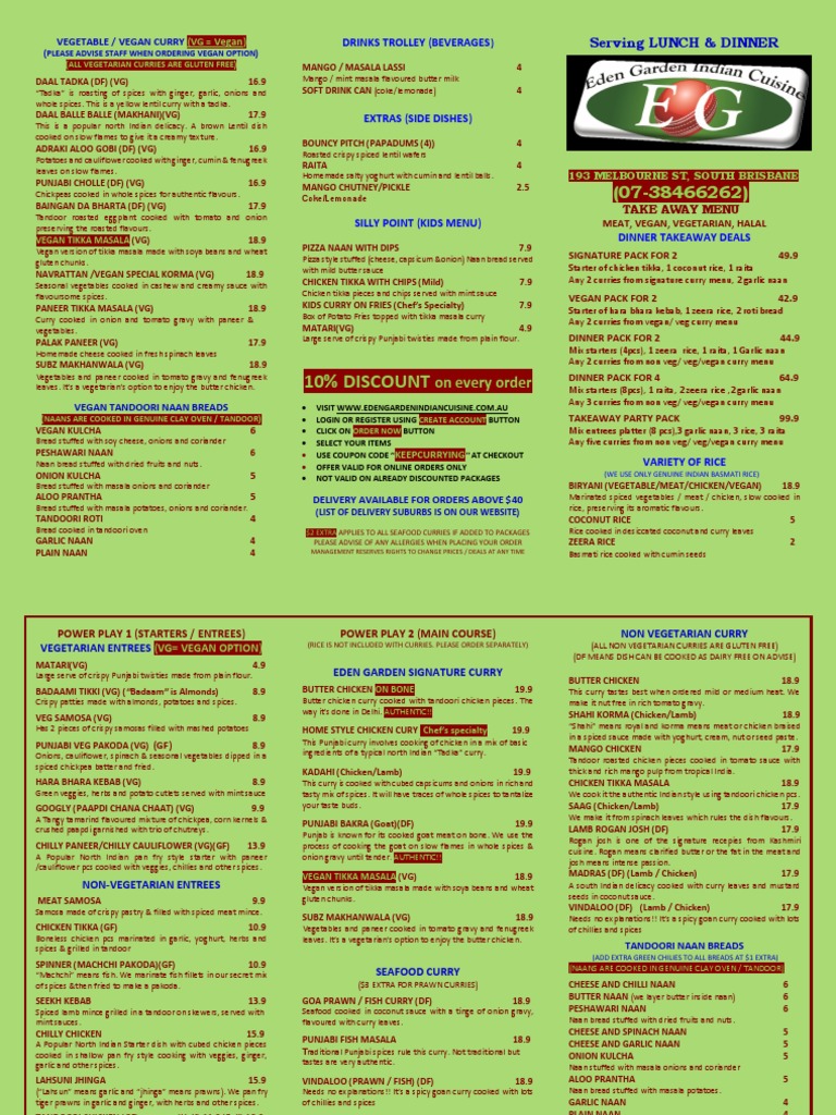 Take Away Menu | PDF | Curry | Indian Cuisine