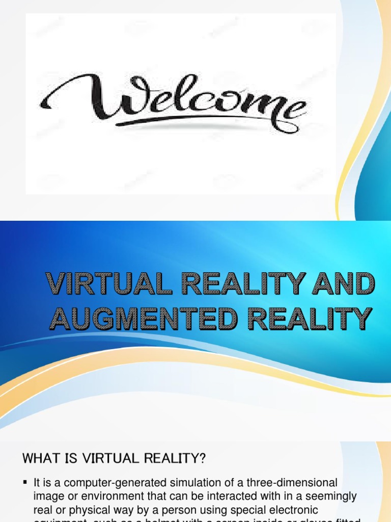 VR and AR: Applications and Differences | PDF | Augmented Reality ...