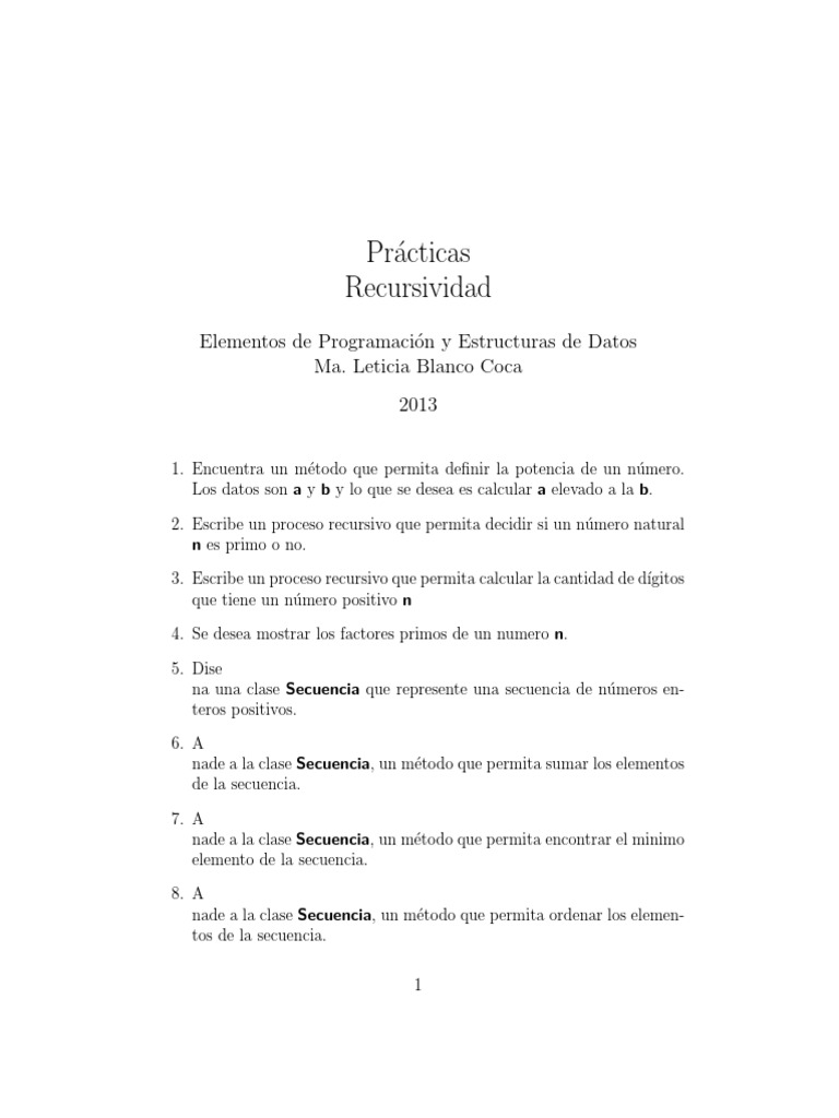 Recursividad PDF | PDF | Número primo | Matemática Elemental