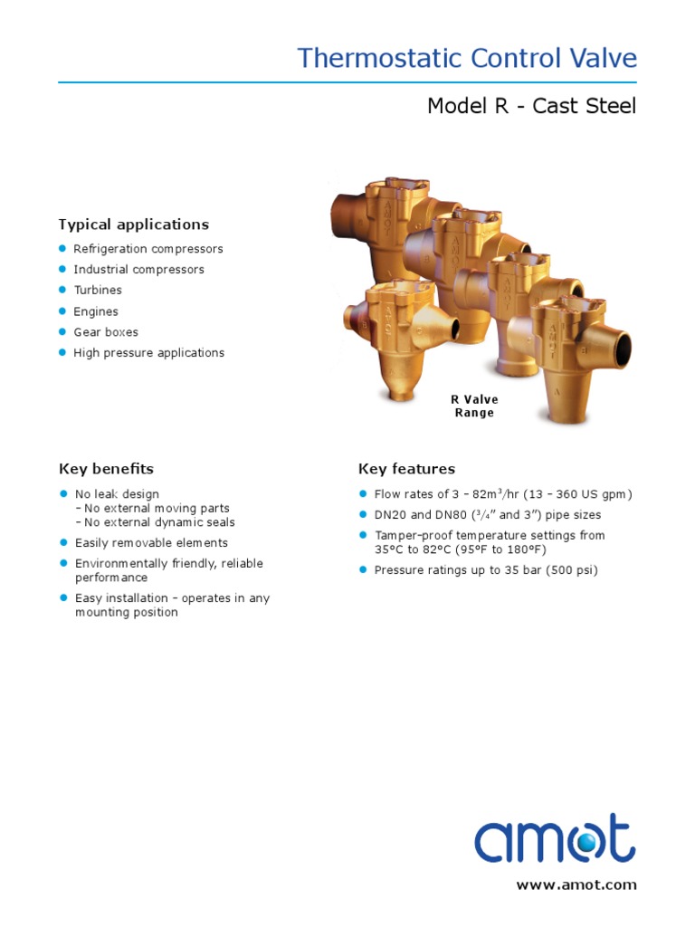 AMOT Datasheet R Temp Control Valves 0514 Rev1 | PDF | Viscosity | Valve