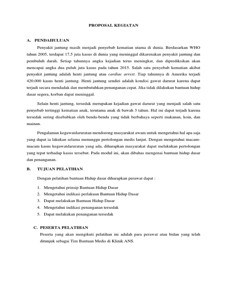 Proposal Kegiatan BHD | PDF