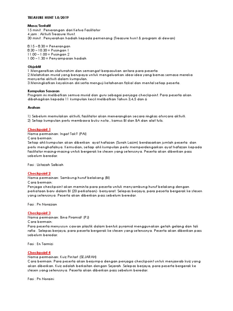 Treasure Hunt 2019 | PDF