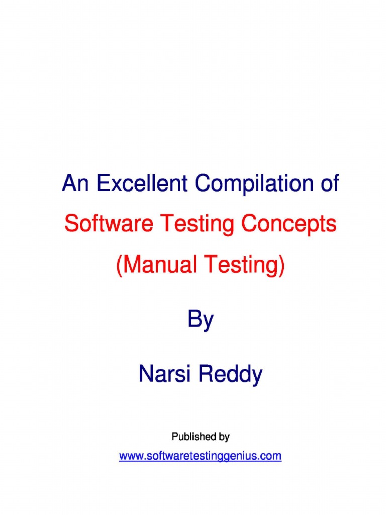 An Excellent Compilation Of: Software Testing Concepts (Manual Testing ...