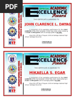 Certificate For Runners Up in Pageant | PDF | Home & Garden