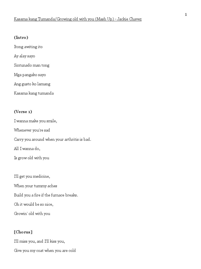 Kasama Kang Tumanda Lyrics | PDF