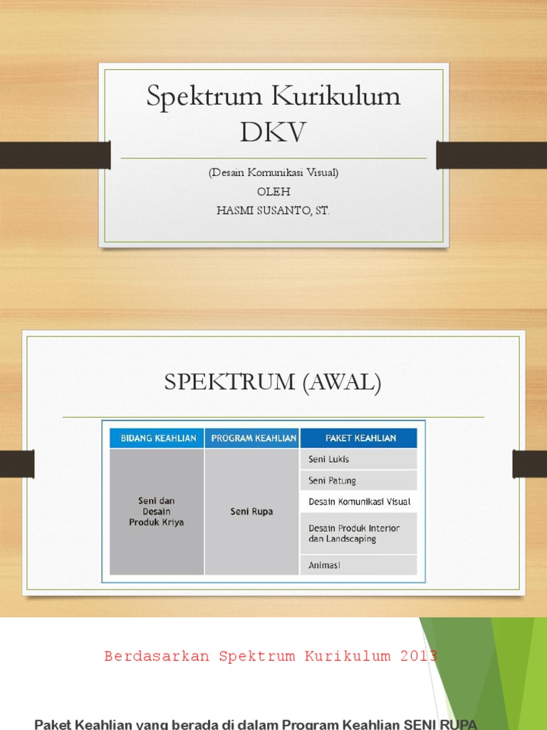 Presentasi Spektrum Kurikulum DKV | PDF