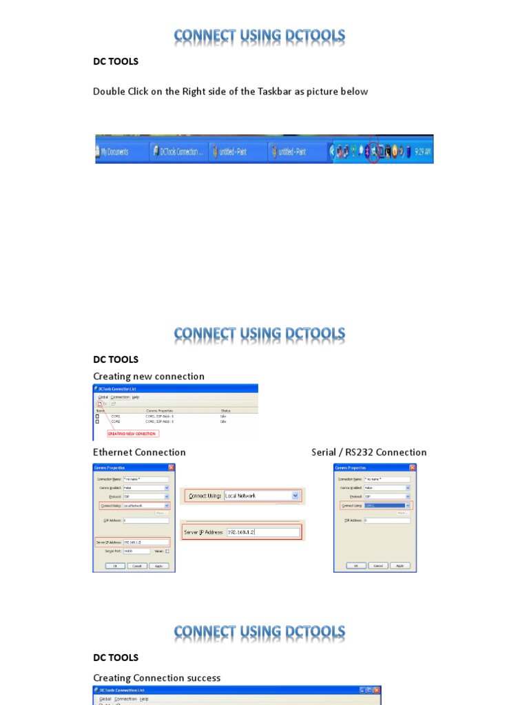 Connect Using DCTools | PDF