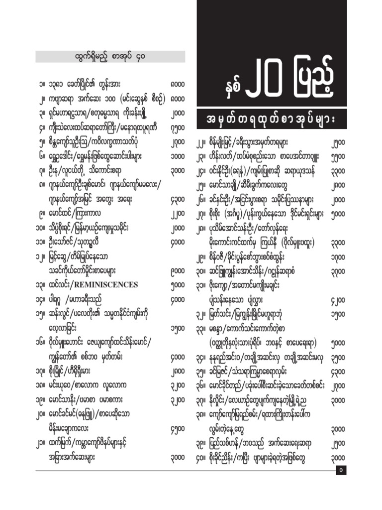 Myanmar Blue Book Overview | PDF | Linguistics