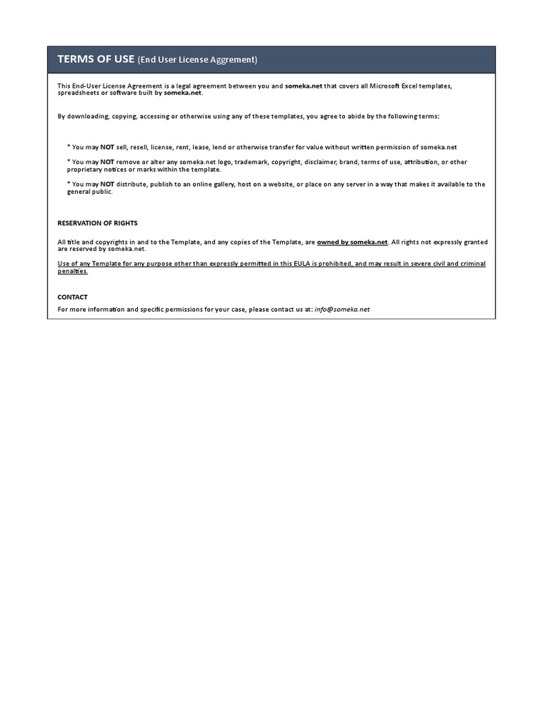Terms of Use: (End User License Aggrement) | PDF | Intellectual Works ...