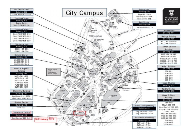 University of Auckland Map | PDF | Inquiry | Academia