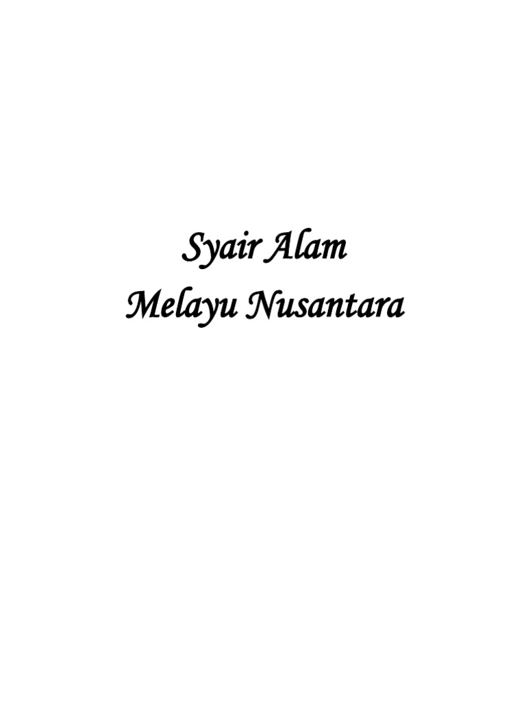 LIRIK Syair Alam | PDF | Agama & Spiritualitas