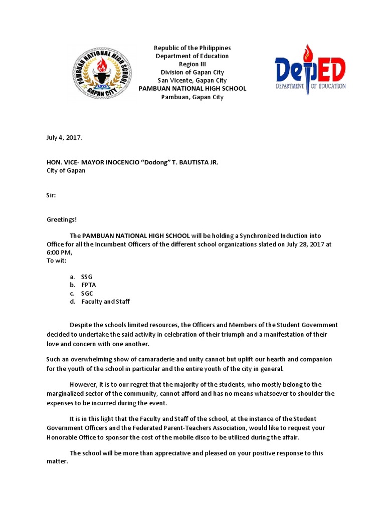 Request For Sound System | PDF