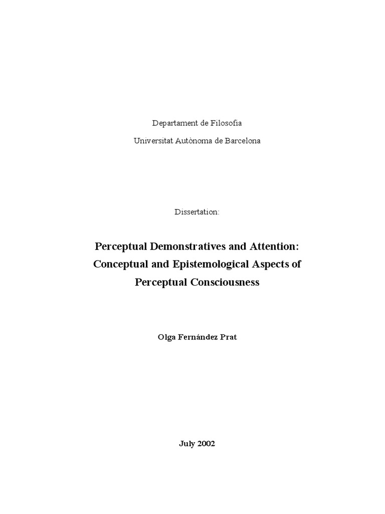 TGHG | PDF | Qualia | Perception