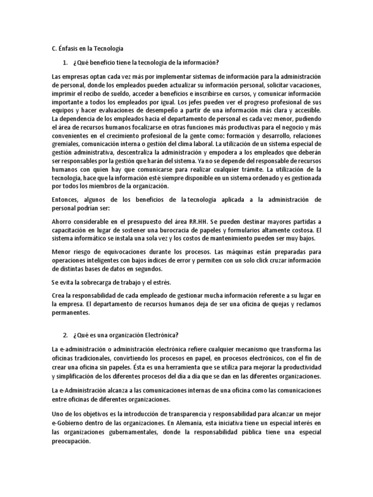 Énfasis en La Tecnología | PDF | Informática y tecnología de la ...