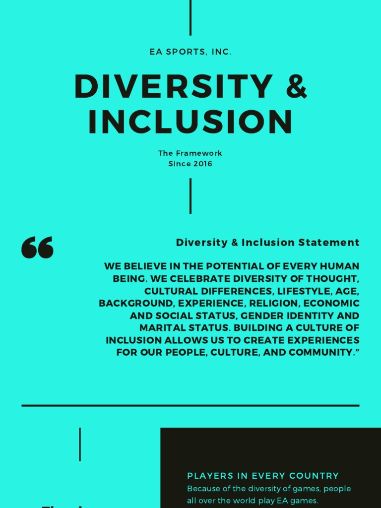 Ea Sports - Diversity Inclusion 3 | PDF | Social Exclusion | Employment