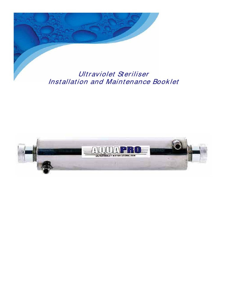 Uv Installation and Maintenance | PDF | Ac Power Plugs And Sockets ...