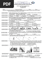 G8 Science 1st Quarter Summative Exam | PDF | Force | Light
