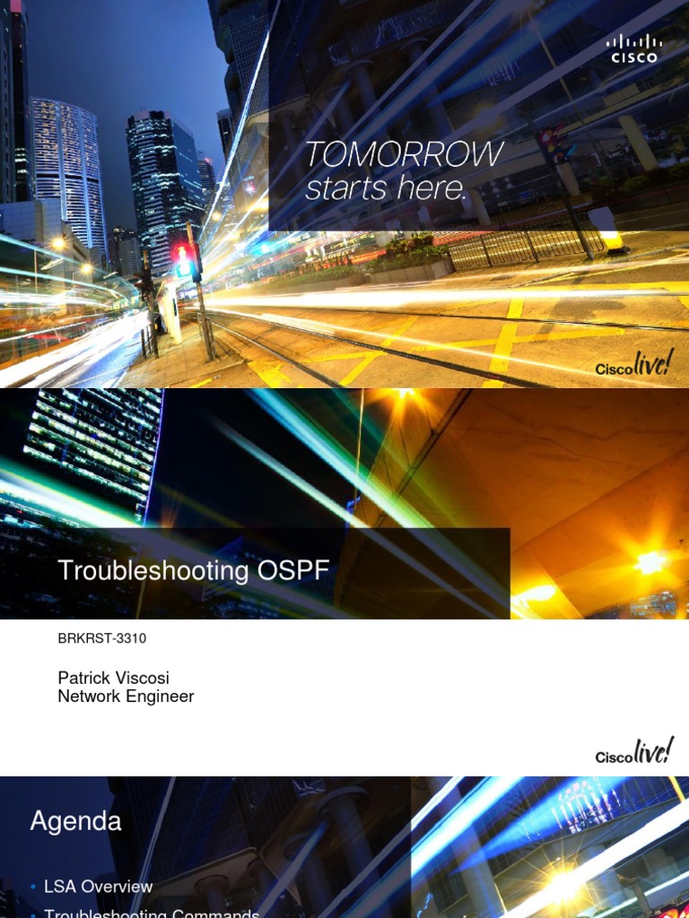Troubleshooting Ospf Cisco Live Pdf Router Computing Internet Standards 