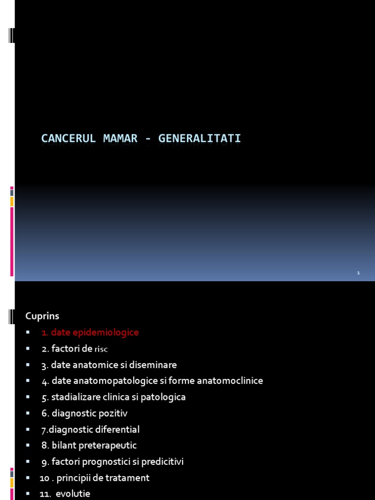 Cancerul Mamar - Generalitati | PDF | Mammography | Screening (Medicine)
