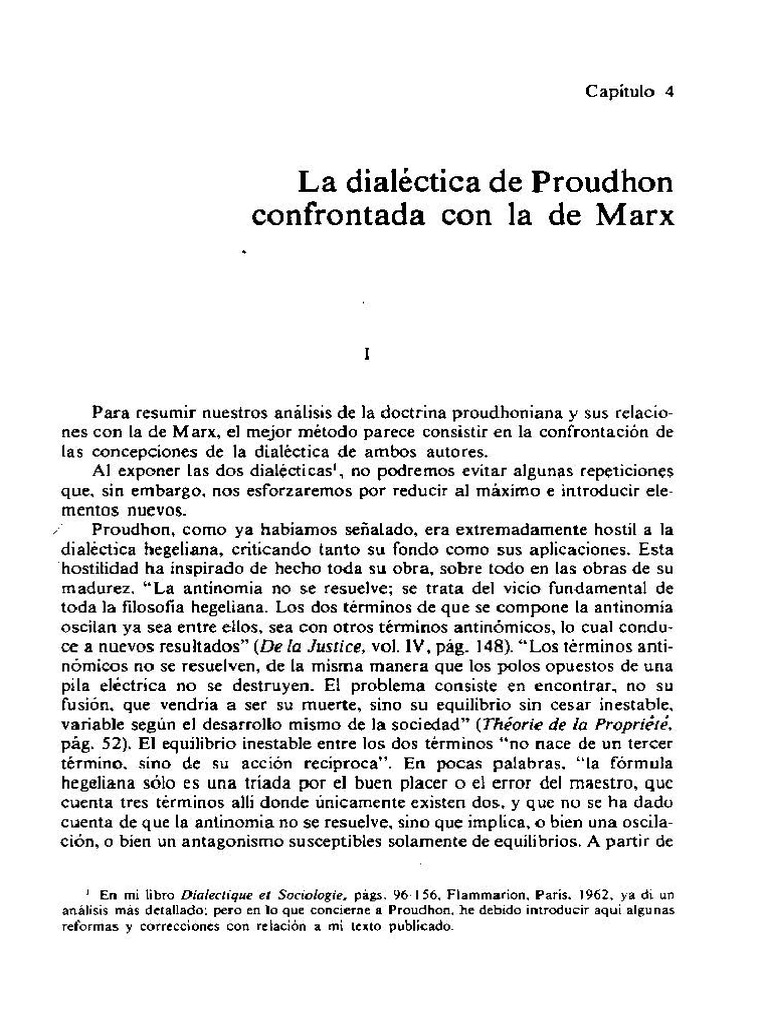 Dialéctica de Proudhon vs. Marx | PDF | Dialéctico | Karl Marx
