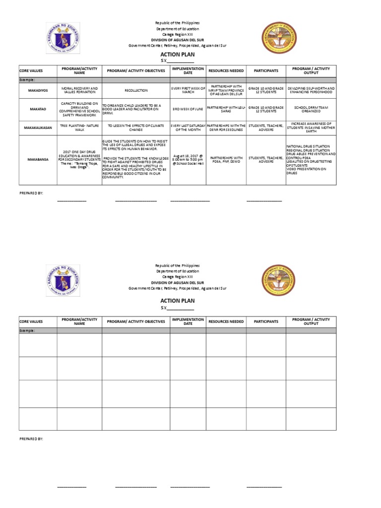 Action Plan New-Esp | PDF | Learning | Psychology