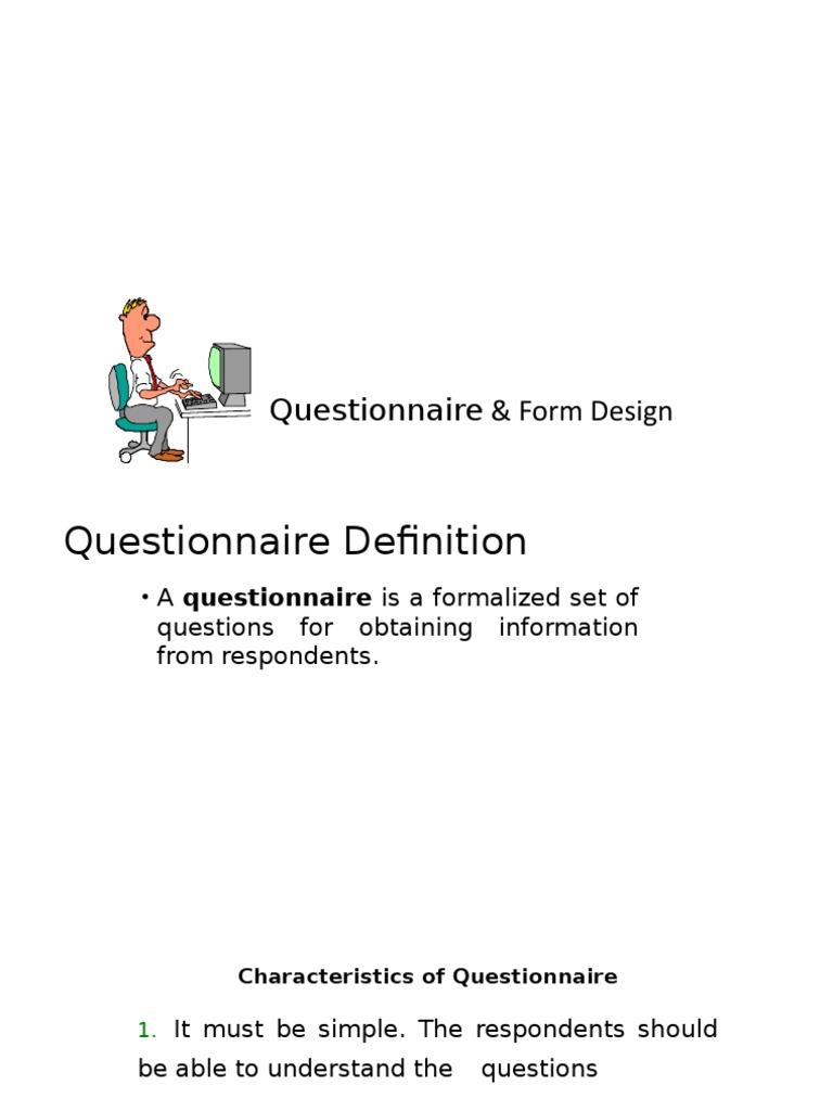Questionnaire Design | PDF | Questionnaire | Survey Methodology