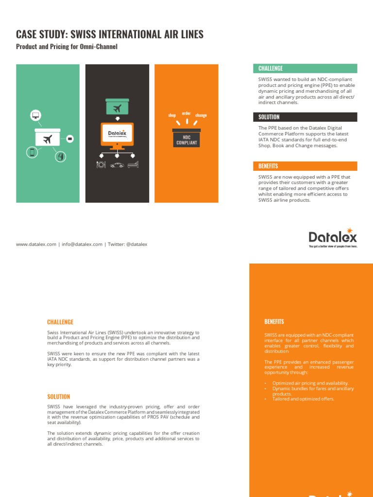 Datalex Case Study Swiss Inter Airlines | PDF | Pricing | Business Economics