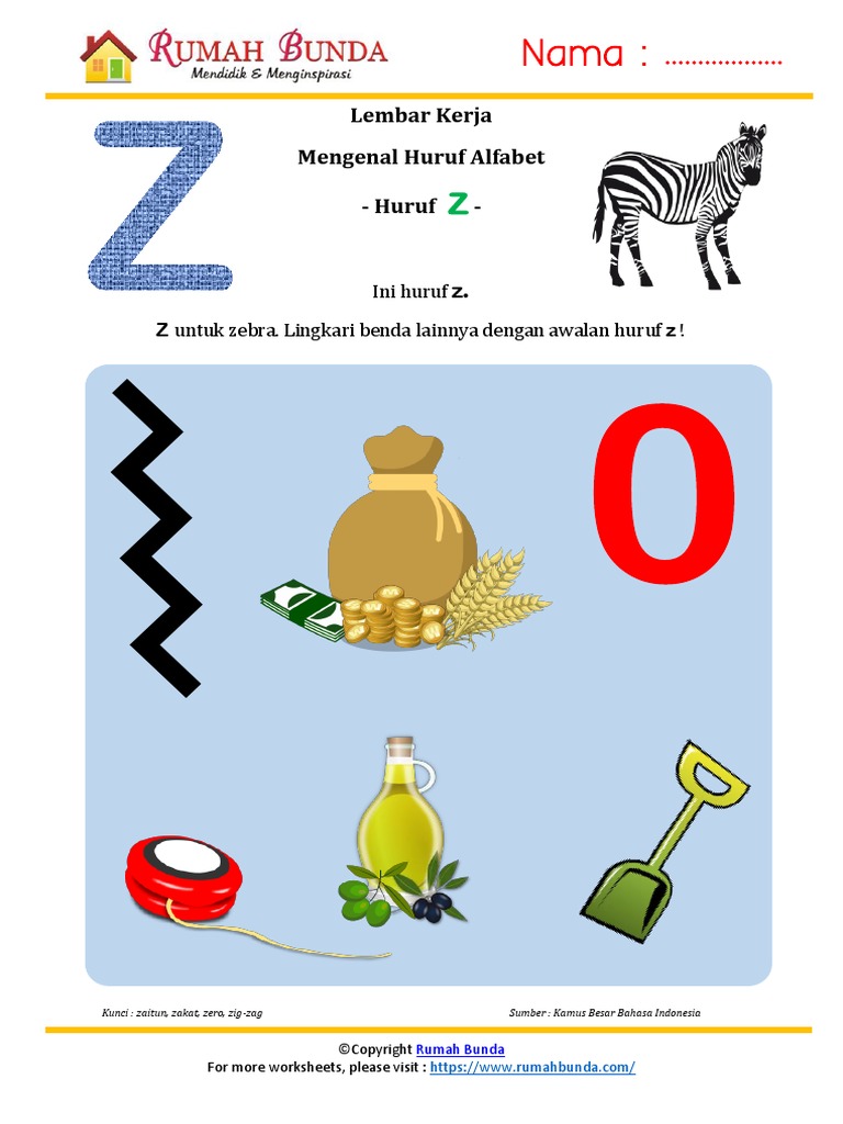 Menulis Huruf Z | PDF