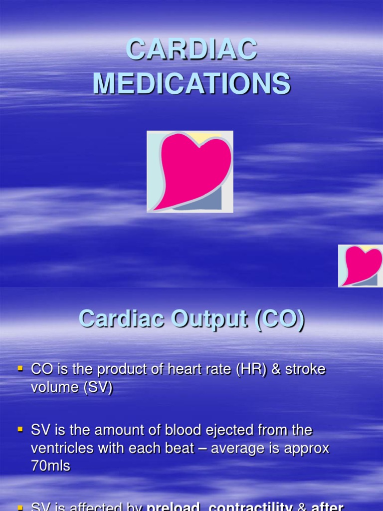 Overview of Cardiac Medications for Nurses | PDF | Angiotensin | Heart