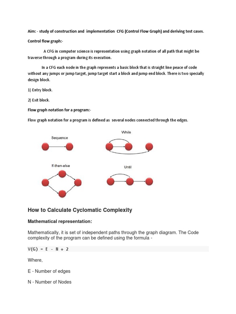 Aim: - Study of Construction and Implementation CFG (Control Flow Graph ...