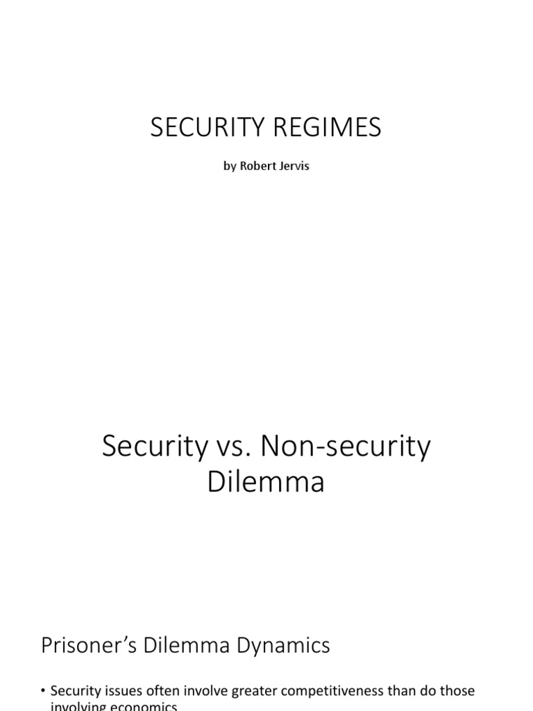 Security Regimes: by Robert Jervis | PDF | Nato | Association Of ...