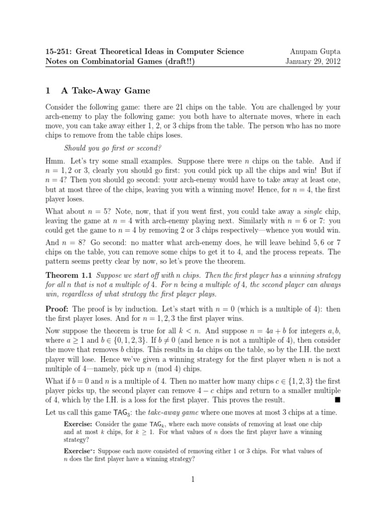 Games | PDF | Discrete Mathematics | Mathematical Logic