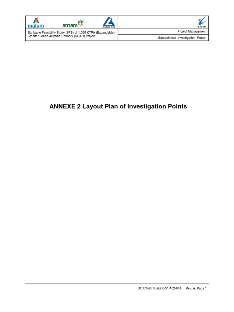 ANNEXE 2 Layout Plan of Investigation Points | PDF | Computers