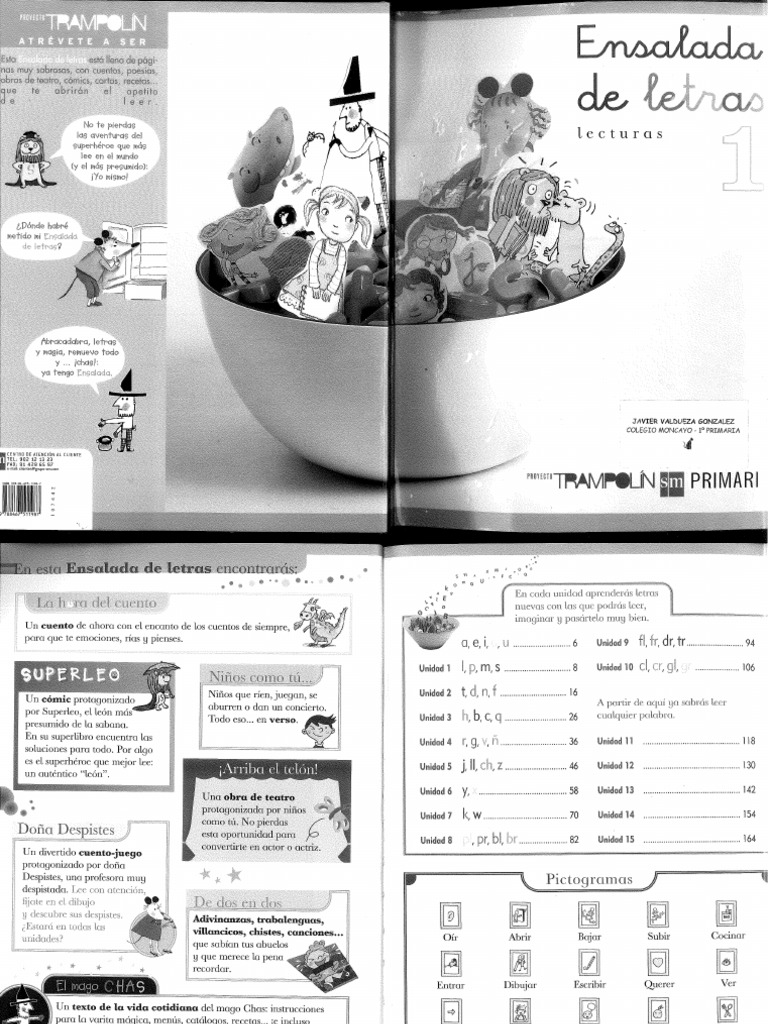 Ensalada de Letras - Proyecto Trampolin-Sm PDF | PDF