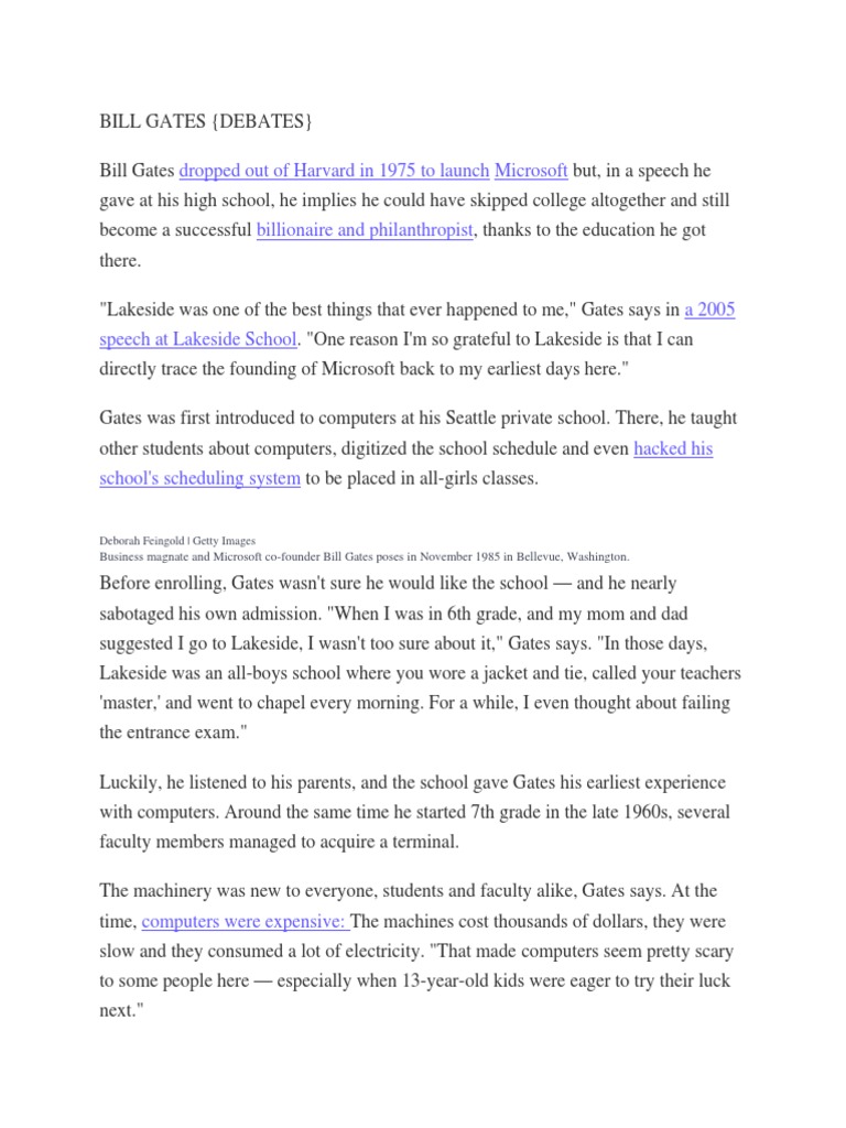 Bill Gates | PDF | Microsoft | Computing And Information Technology