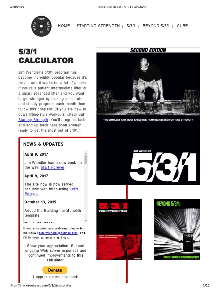 Black Iron Beast - 5 - 3 - 1 Calculator | PDF | Recreation | Physical ...