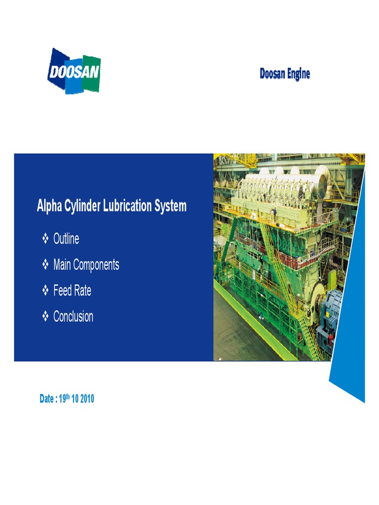 Alpha Cylinder Lubrication System | PDF | Cylinder (Engine) | Pump