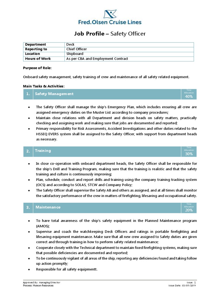 1 JP 03 Safety Officer | PDF | Business