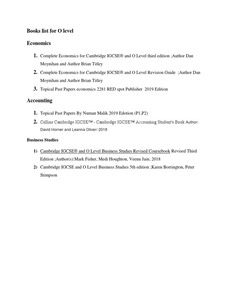 O Level Books | PDF | Social Science