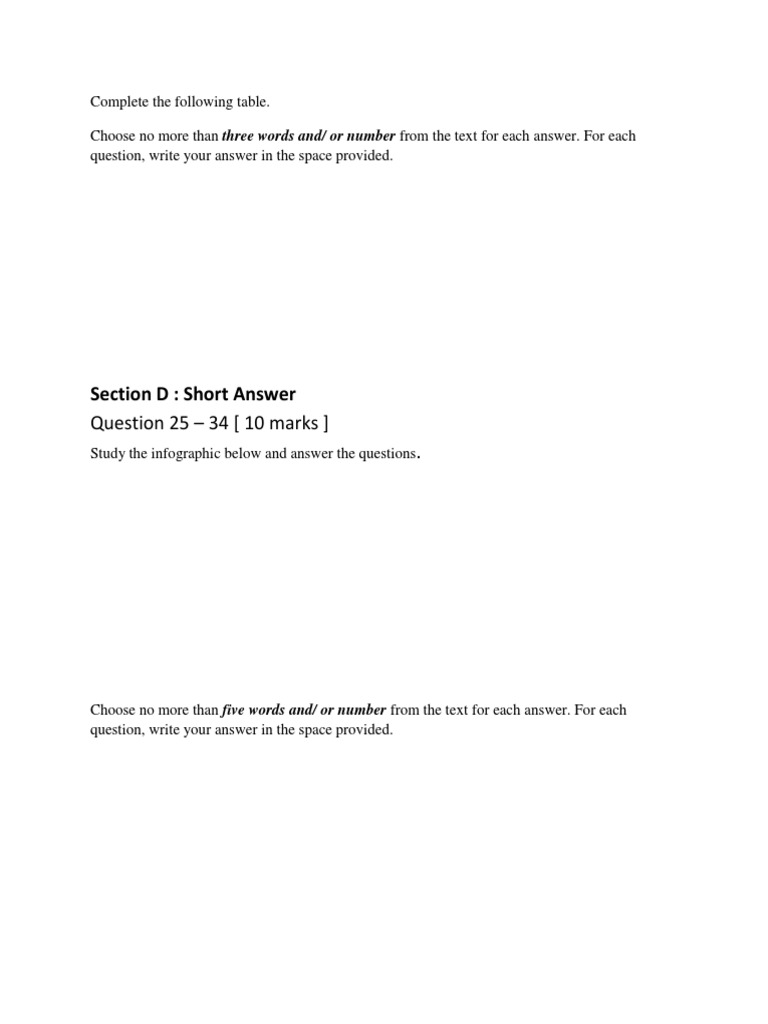 Complete The Following Table | PDF