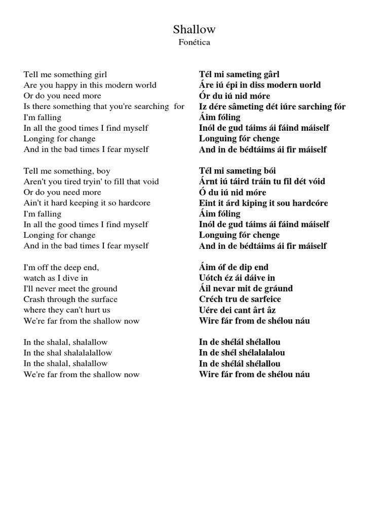 Shallow Fonética | PDF