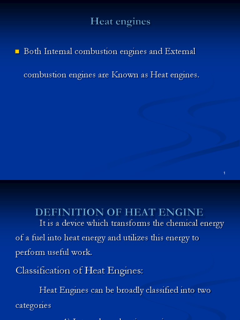 Both Internal Combustion Engines and External Combustion Engines Are ...