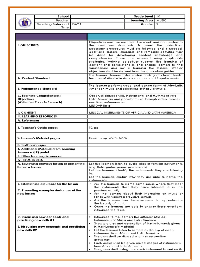 Write The LC Code For Each | PDF | Musical Instruments | Teachers