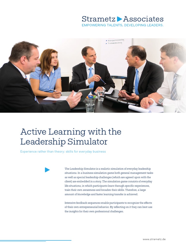 One Pager Leadership Simulation en | PDF | Simulation | Leadership