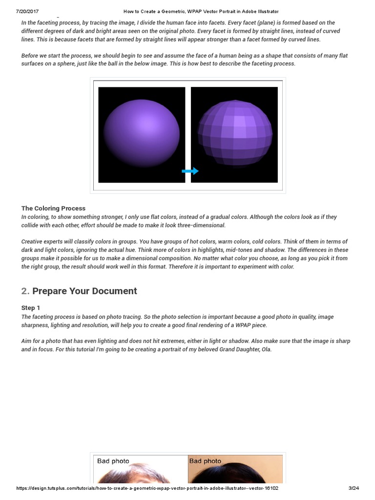 How to Create a Geometric WPAP Portrait | PDF | Shape | Adobe Illustrator
